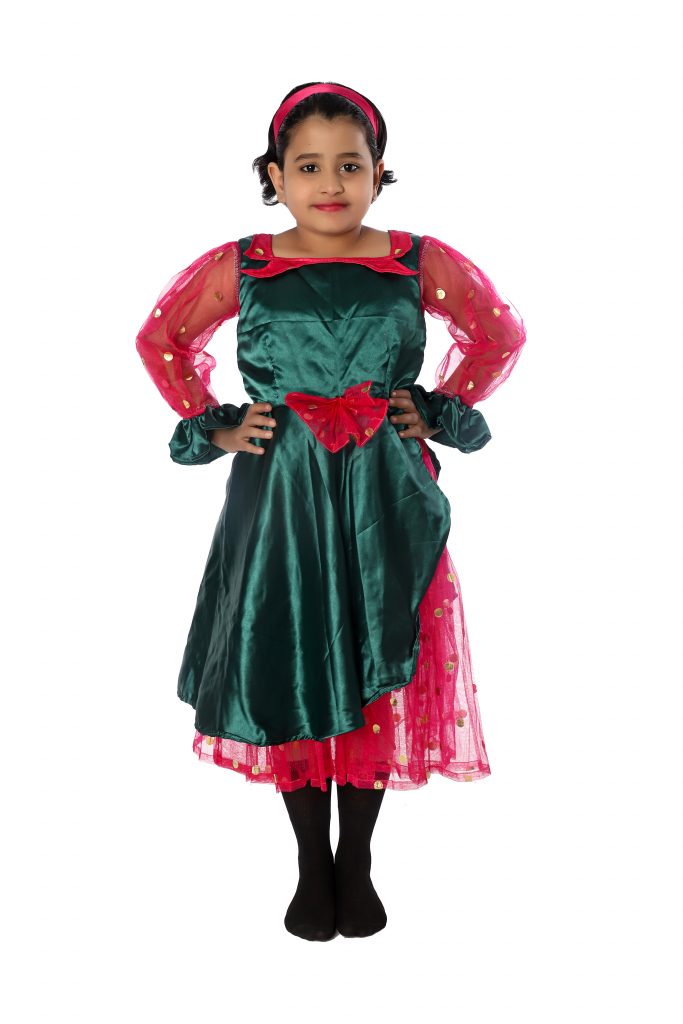 Western Dance Frock Fancy Dress Green
