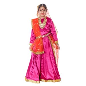 Radha Rani Lehenga Dress Pink & Golden